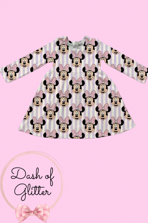 Pink Stripe Mouse Dress – dashofglittercom