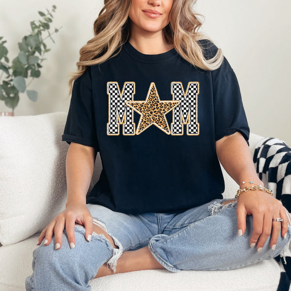 Checkered & Leopard Mom Star – dashofglittercom